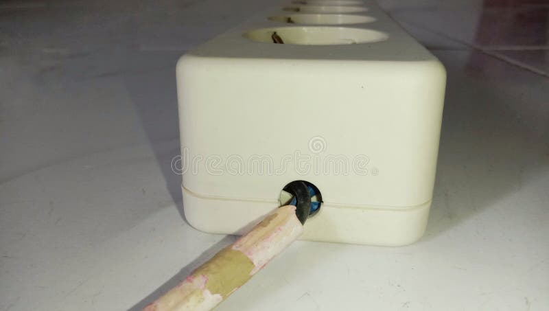 Cable Connected To a Long Socket Stock Image - Image of connected, long ...