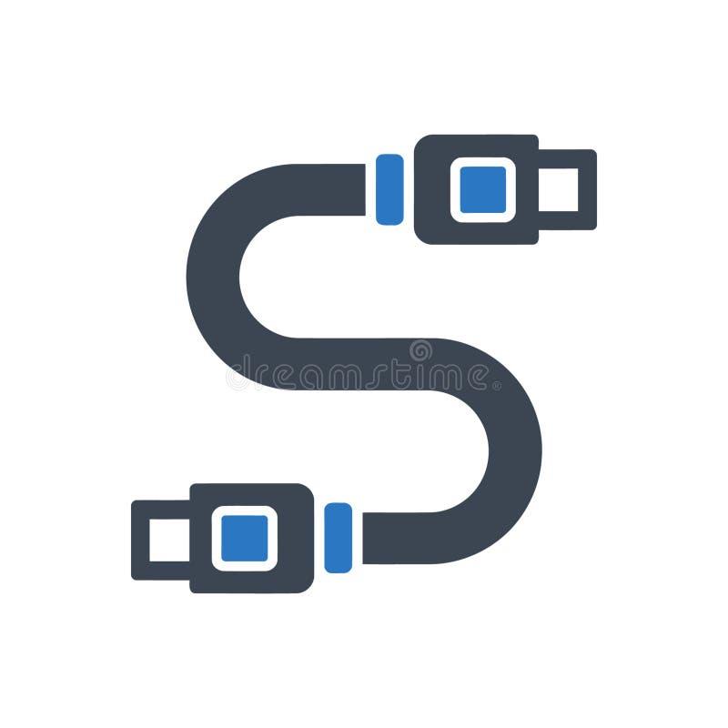 Cable Connection Symbol Icon Stock Vector - Illustration of sign ...