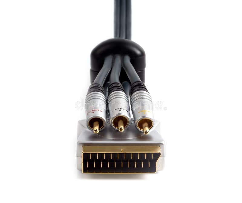 Cable for Connection with Audio, Video Equipment Stock Photo - Image of ...