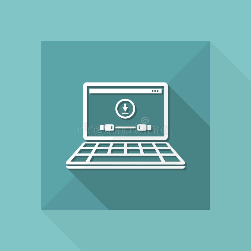 Cable Connection To Pc for Data Transfer - Vector Flat Minimal Icon ...