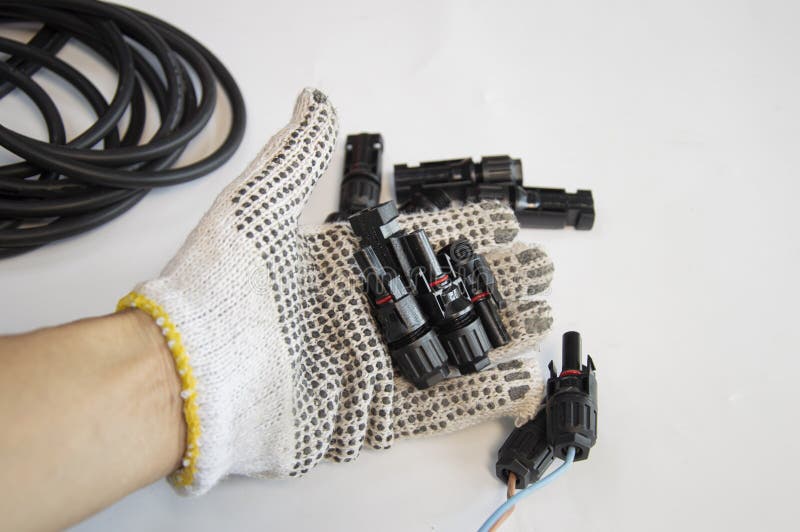 Cable Connector MC4 Type Used for Solar Panel Stock Photo - Image of ...