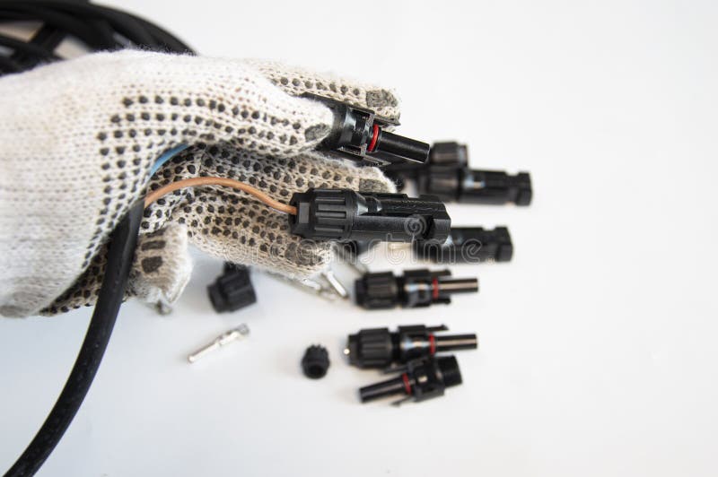 Cable Connector MC4 Type Used for Solar Panel Stock Photo - Image of ...
