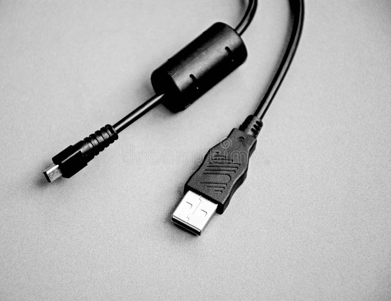 Cable Connector USB on Grey. Stock Photo - Image of connector ...