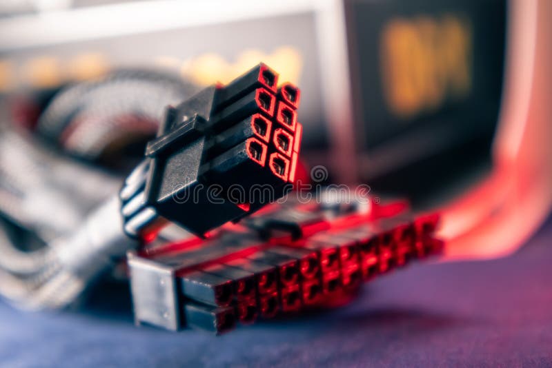 Cable Connector from PC Power Supply Unit Close-up Stock Photo - Image ...