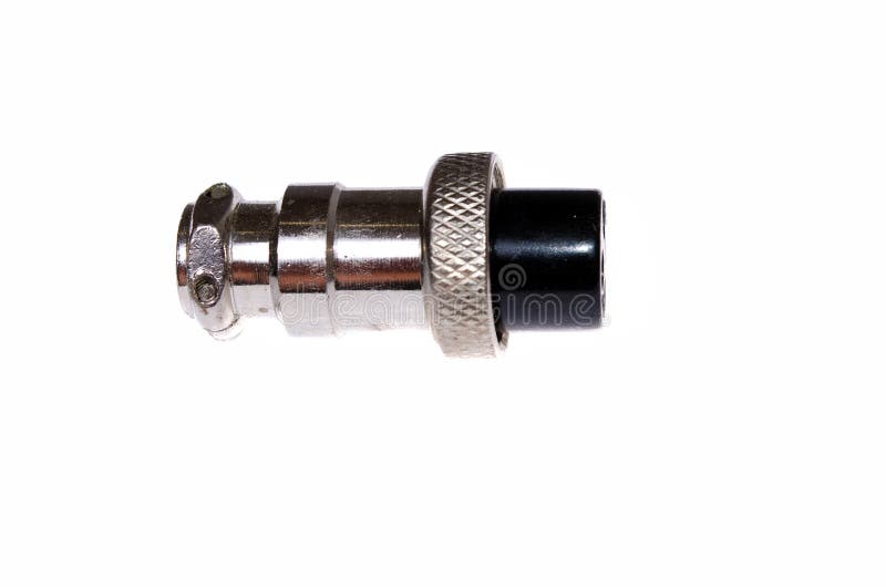 Cable Connector for the 4-pin Metal on a White Background Stock Photo ...