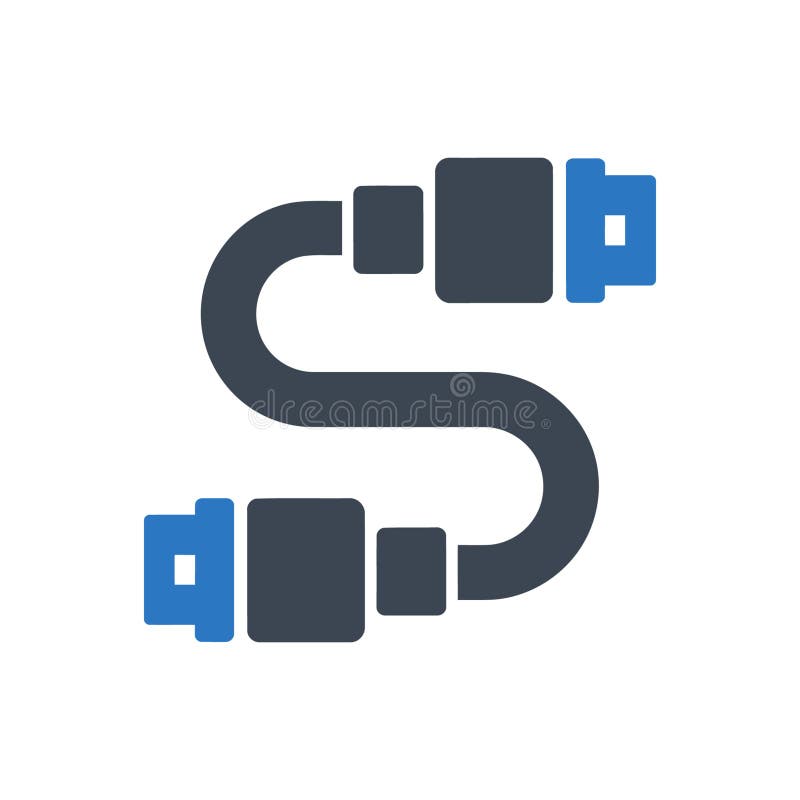 Cable Connector Plug Icon stock vector. Illustration of connector ...