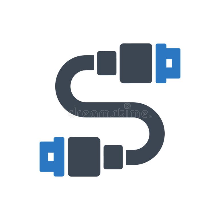 Cable Connector Plug Icon stock vector. Illustration of connector ...