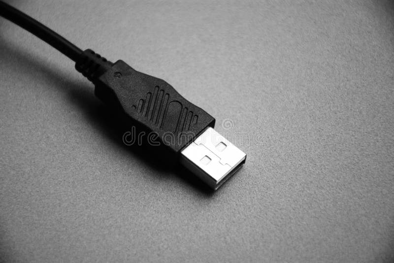 Cable Connector USB on Grey. Stock Photo - Image of connector ...