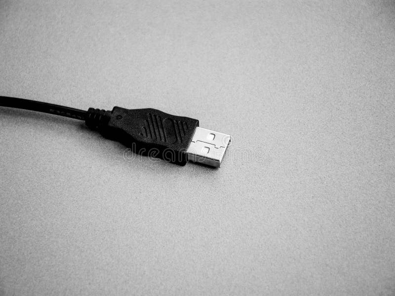 Cable Connector USB On Grey. Stock Photo - Image of connector ...