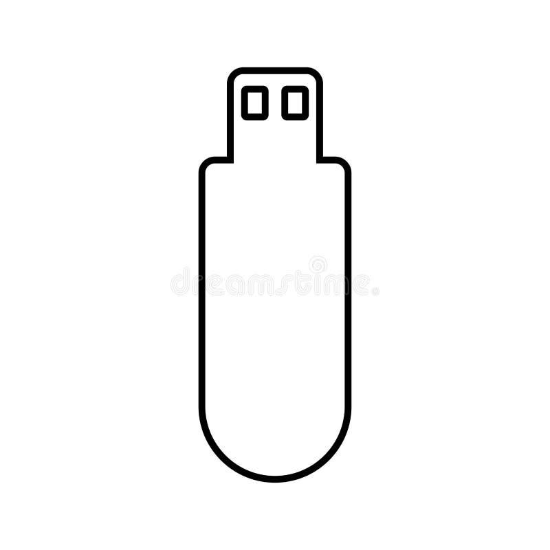 Cable, Connector, Usb Outline Icon. Line Art Vector Stock Illustration ...