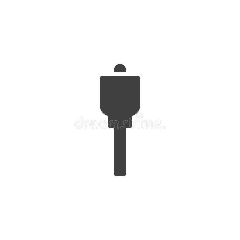 Cable Connector Vector Icon Stock Vector - Illustration of pixel ...