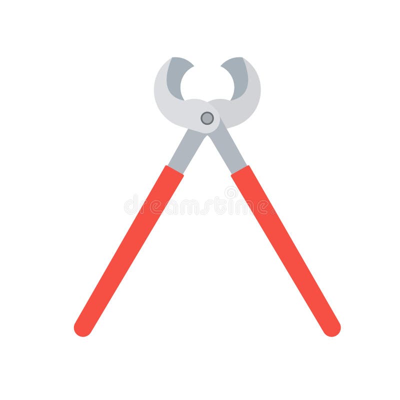 Cable Cutter Industrial Instrument Flat Illustration Device Vector Icon ...