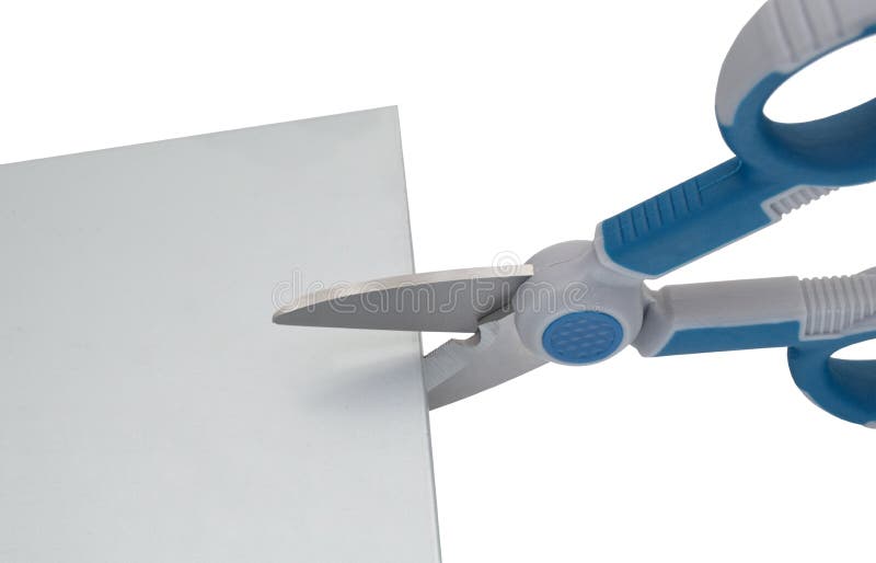 Cable Cutter Scissors Isolated on White Stock Photo - Image of ...