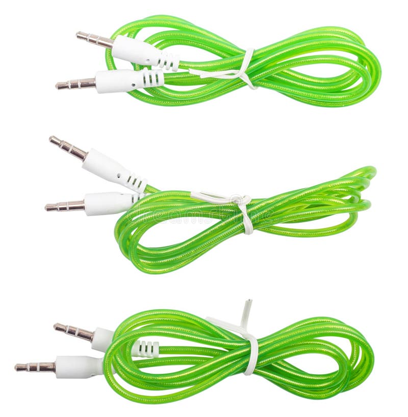 Color De Jack Del Cable De Audio En a Imagen de archivo - Imagen de ...