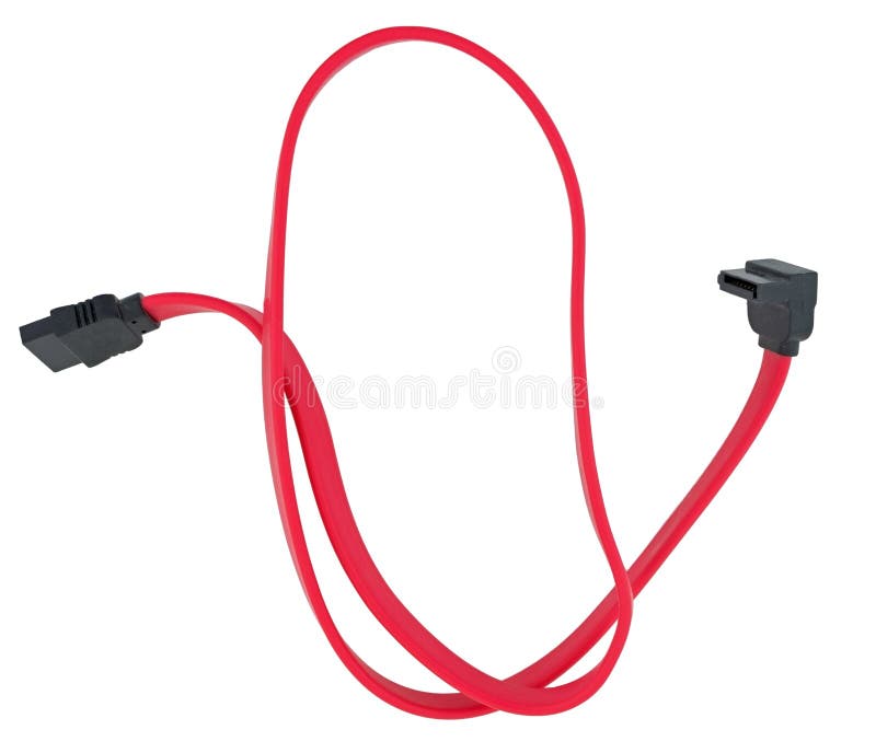 Cable De Datos De Serial ATA Aislado En Blanco Foto de archivo - Imagen ...