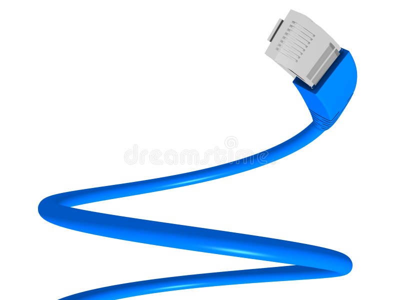 Cable de la red 3d stock de ilustración. Ilustración de rojo - 4501450