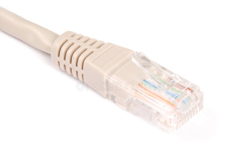 Cable De Lan Y Conector RJ45 Imagen de archivo - Imagen de equipo ...