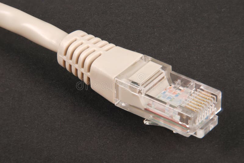 Cable De Lan Y Conector RJ45 Foto de archivo - Imagen de cableado ...