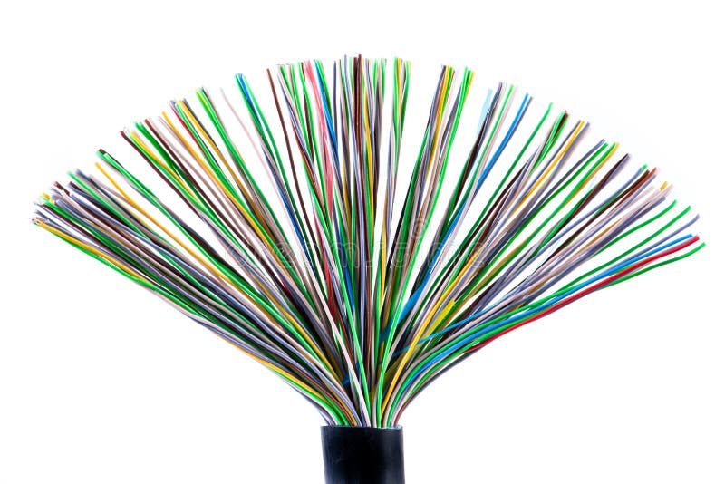 Cable De Telecomunicaciones Aislado En Blanco Imagen de archivo ...