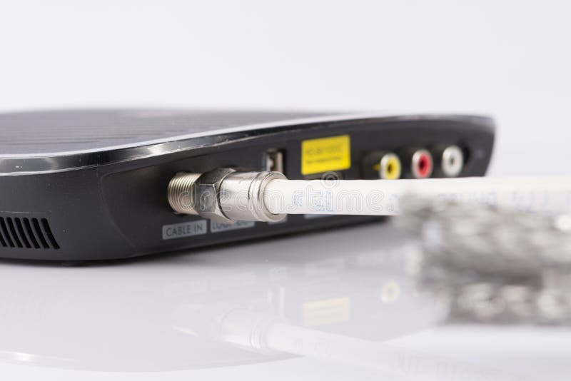 Cable for Digital TV, Cable TV,Data Cable on White Stock Image - Image ...