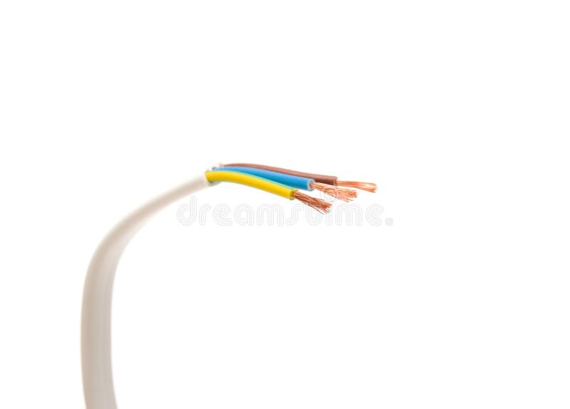 Cable Eléctrico Sobre Fondo Blanco Foto de archivo - Imagen de ...