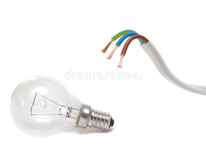 Cable Eléctrico En El Fondo Blanco Foto de archivo - Imagen de casa ...