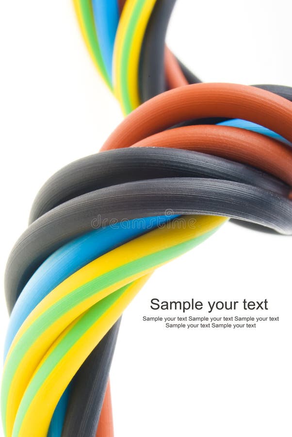 Cable eléctrico trifásico imagen de archivo. Imagen de horizontal ...
