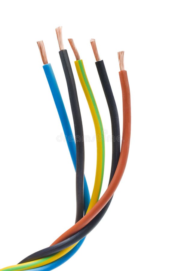 Cable eléctrico trifásico imagen de archivo. Imagen de horizontal ...