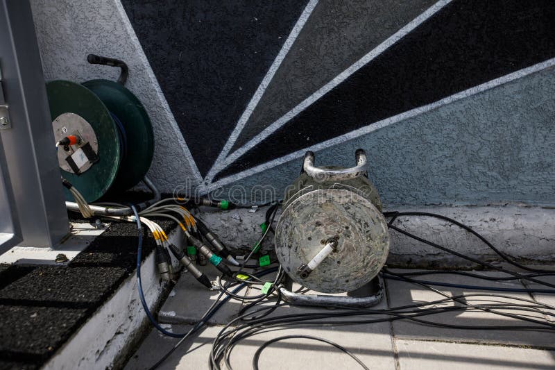 Cable and Electric Cable Extensions Stock Photo - Image of outlet ...