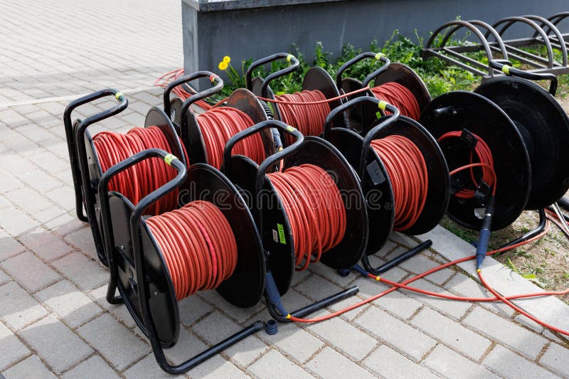 Cable and Electric Cable Extensions Stock Image - Image of isolated ...