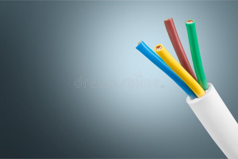 Electric Screened Cable with Many Wires Isolated Stock Illustration ...