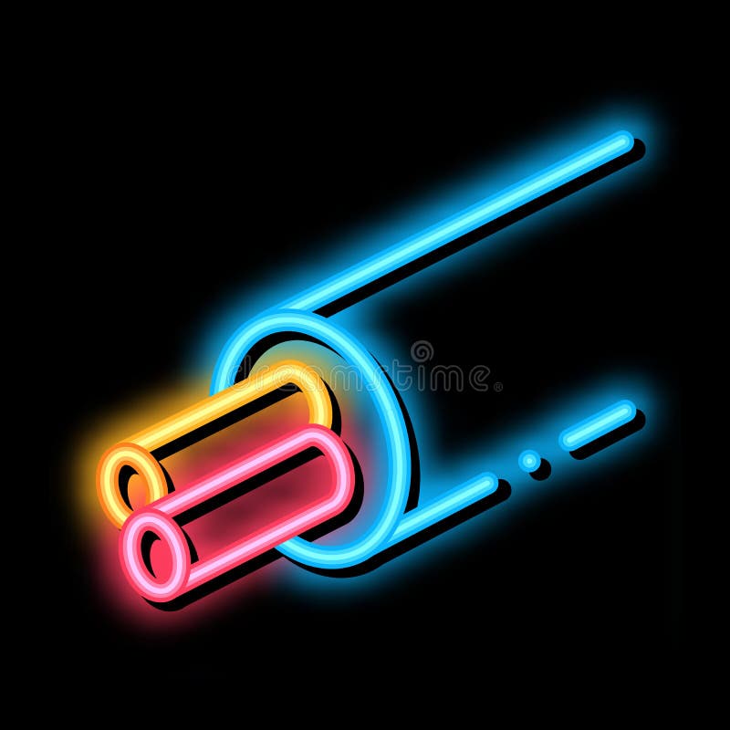 Cable with Electrical Cords Neon Glow Icon Illustration Stock Vector ...