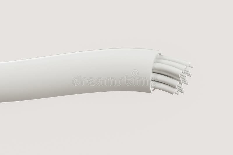 Cable with Extended Core, Electronic Connection Product, 3d Rendering ...