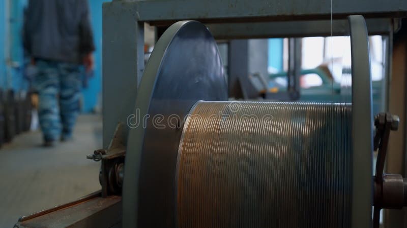 Cable Factory Interior Details. Creative. Winding of the Electrical ...