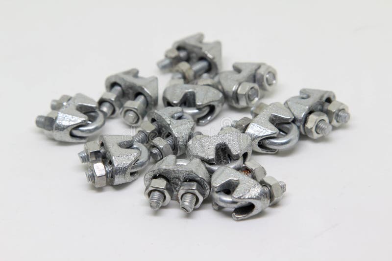 Cable Fasteners on White Background Stock Image - Image of design ...