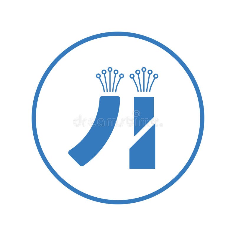 Cable, Fiber, Optic, Optical Icon. Blue Color Design Stock Vector ...