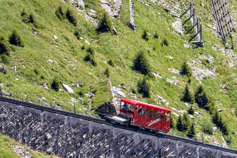 Cable Funicular To the Niesen 2362m in the Bernese Oberland Editorial ...