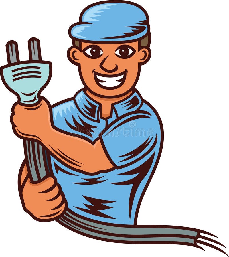 Cable Guy Cartoon Illustration Ilustración del Vector - Ilustración de ...