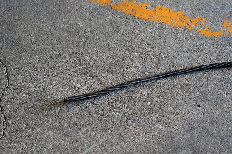 A Cable for Hang Heavy Material in Factory on the Floor. Stock Image ...