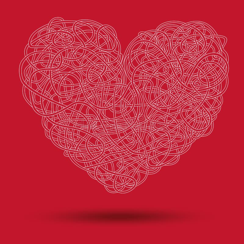 Cable heart stock vector. Illustration of user, connection - 48144869