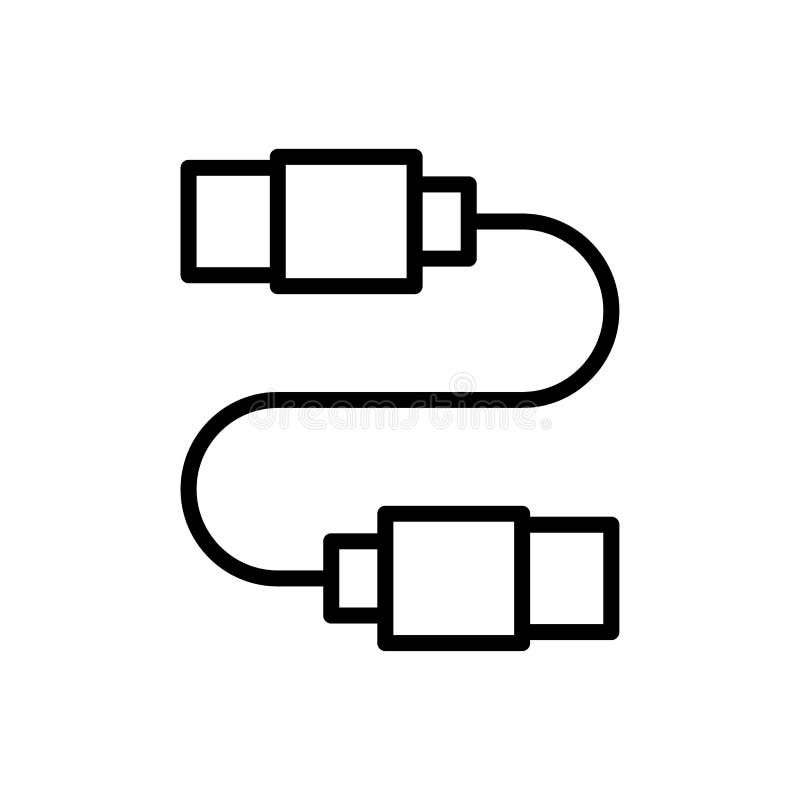 Cable Icon Flat Vector Template Design Trendy Stock Vector ...