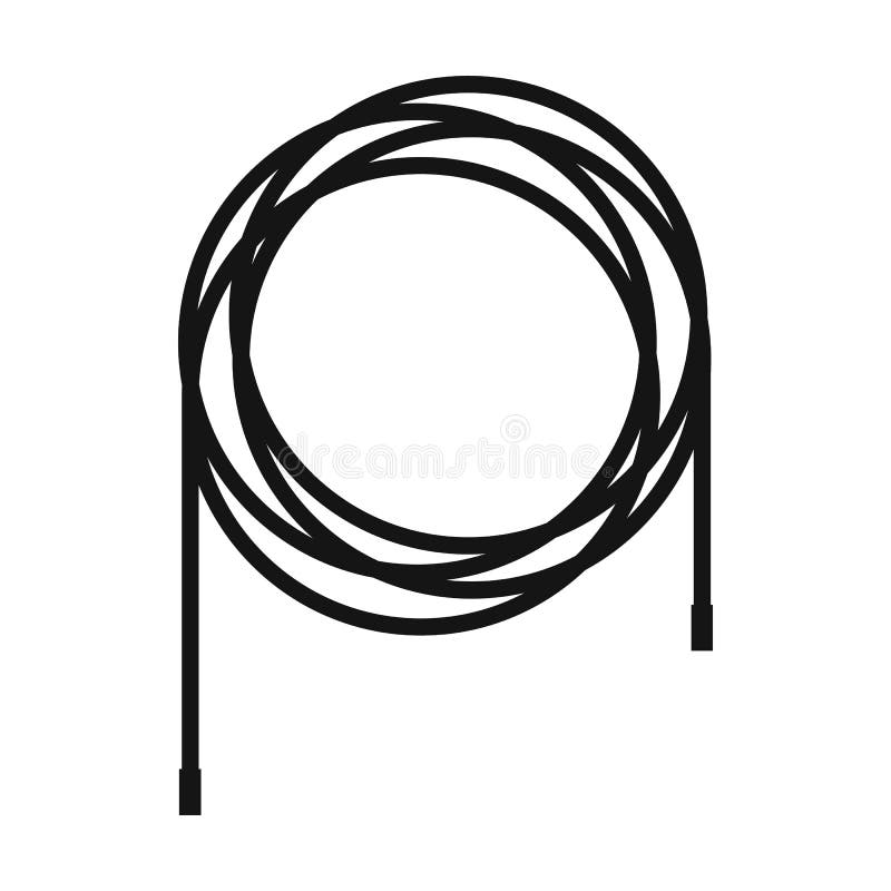 Cable icon, simple style stock vector. Illustration of electricity ...