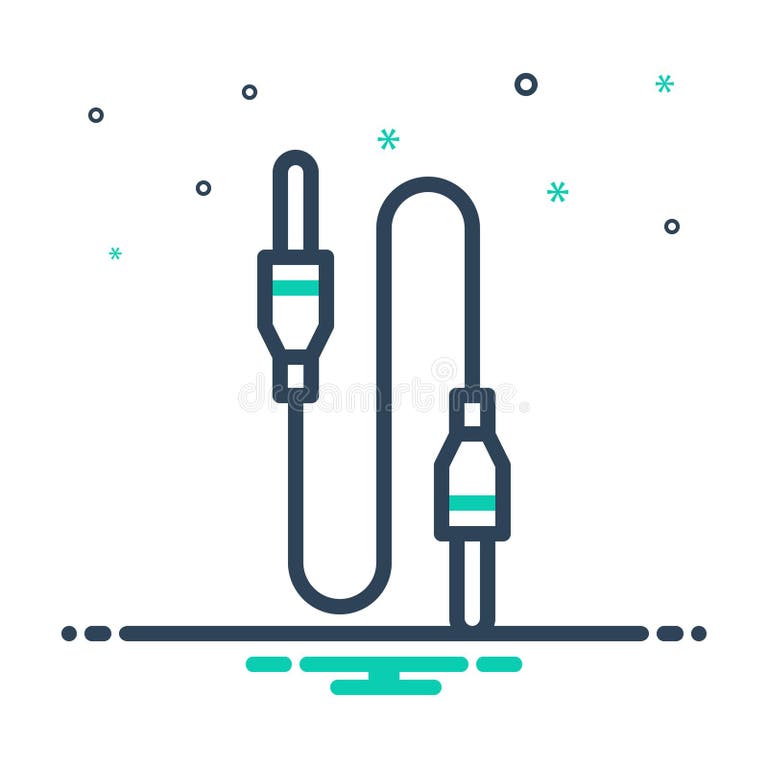 Mix Icon for Cable, Tether and Electric Stock Vector - Illustration of ...