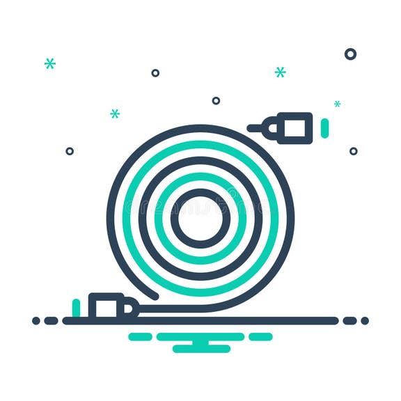 Mix Icon for Cable, Tether and Plug Stock Vector - Illustration of ...