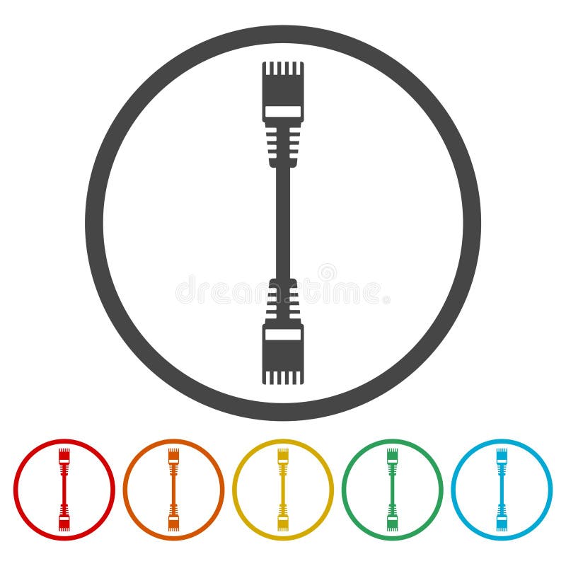 Cable icons set stock vector. Illustration of connect - 161946310