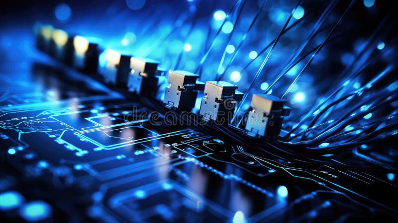 Cable Information Technology Symbols Stock Illustration - Illustration ...