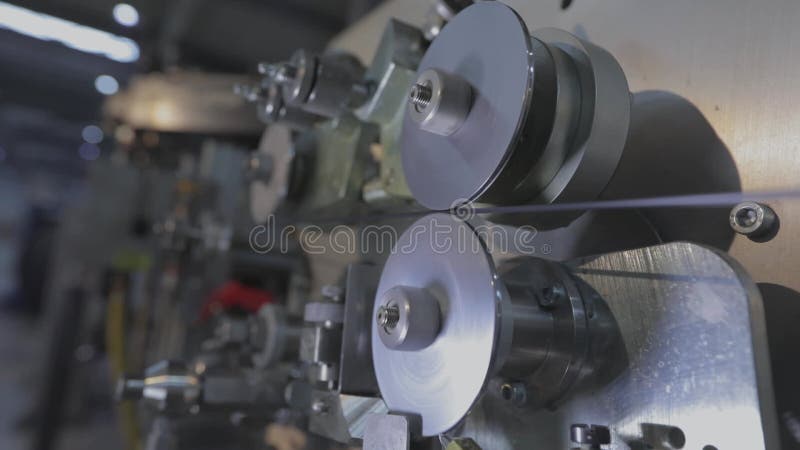 Cable Insulation Process in the Factory Close-up. Cable Insulation ...