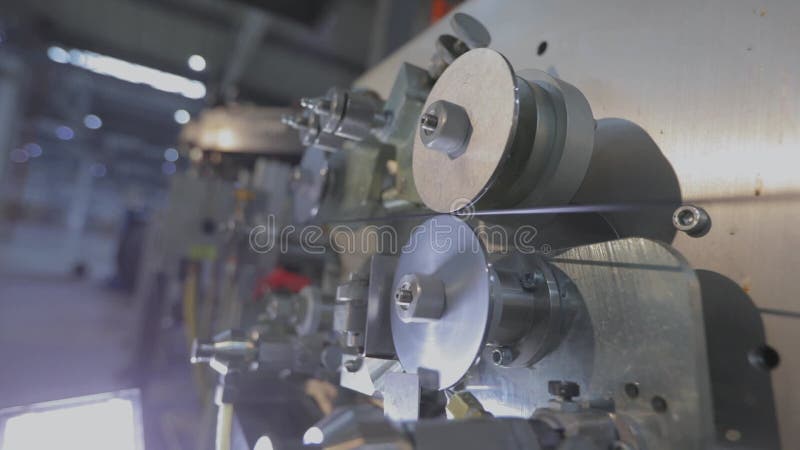Cable Insulation Process in the Factory Close-up. Cable Insulation ...