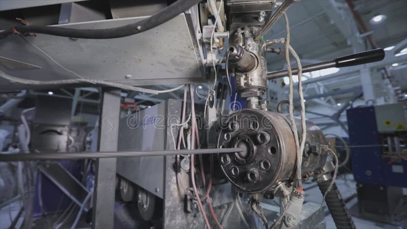 Cable Insulation Process in the Factory Close-up. Cable Insulation ...