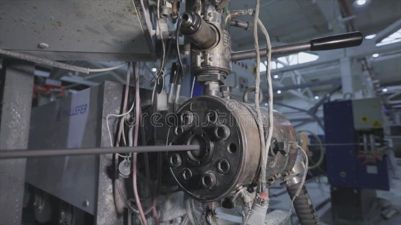 Cable Insulation Process in the Factory Close-up. Cable Insulation ...